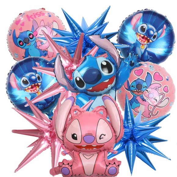 Party Supplies | Stitch Themed Party Balloon And Party Set Pink And ...